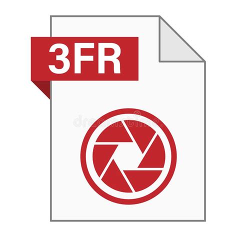 modern flat design of 3fr file icon for web stock vector illustration