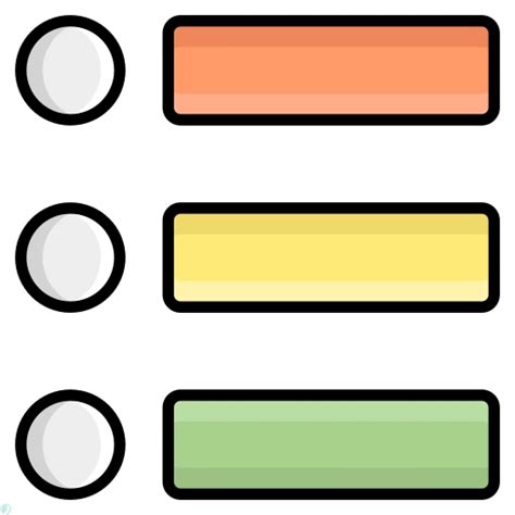 دانلود آیکون منو استایل خطی رنگی با فرمت Png