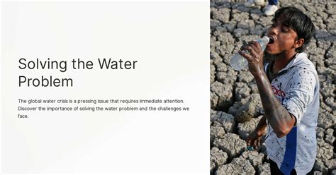 Solving The Water Problem