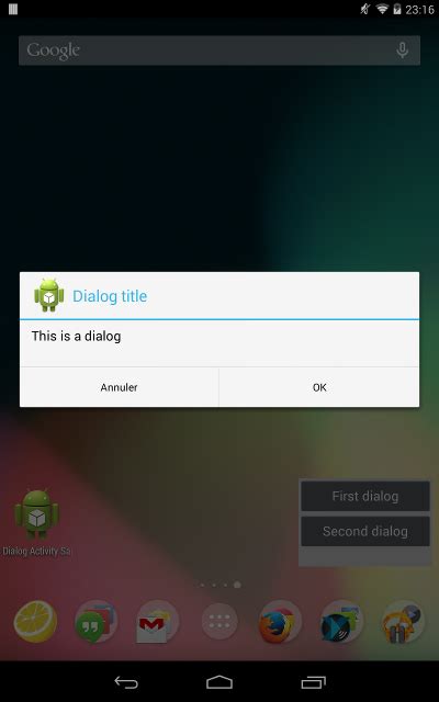 android display a dialog from an appwidget