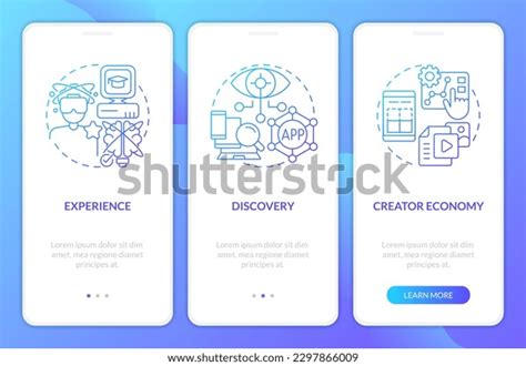 Multiverse Layers Blue Gradient Onboarding Mobile Stock Vector Royalty Free 2297866009