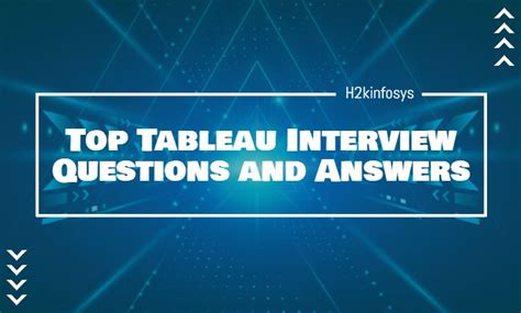 Top Tableau Interview Questions And Answers H2k Infosys Blog
