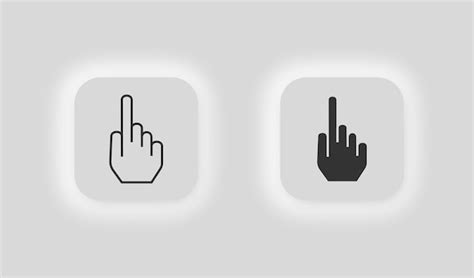 Premium Vector Click The Finger Icon Hand Pointer Symbol Sign Mouse