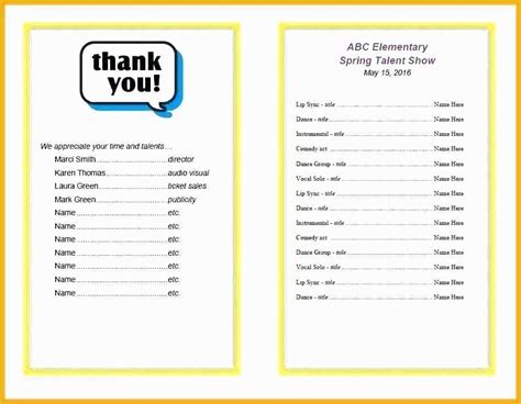 Play Program Template