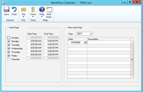 Workflow Calendar Template Williamson