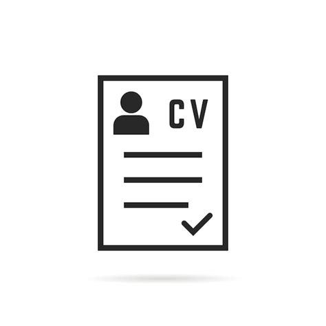 Premium Vector Black Thin Line Cv Icon Or Curriculum Vitae