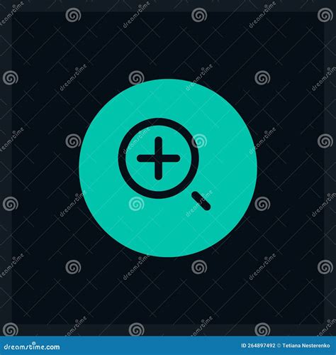 Active Zoom More Button Ui Element Template Stock Vector Illustration Of Magnifier Icon