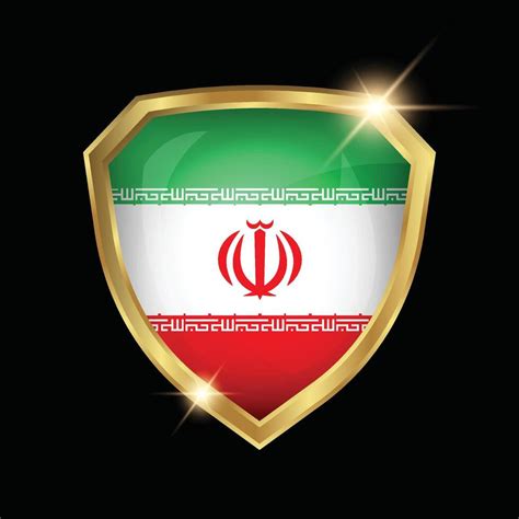 Iran Flag Golden Shield Logo 46530597 Vector Art At Vecteezy