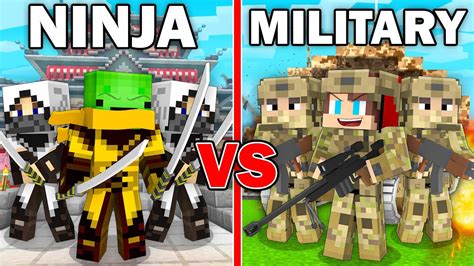 Mikey Ninja Army Vs Jj Military Army Survival Battle In Minecraft