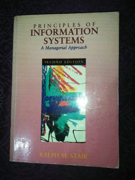 Principle Of Information Systems Hobbies And Toys Books And Magazines