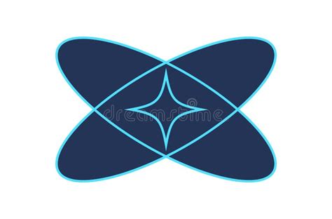 Line Orbit Icon Stock Vector Illustration Of Atom Oval 349054611