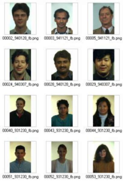 A Sample Face Images From Feret Database Download Scientific Diagram