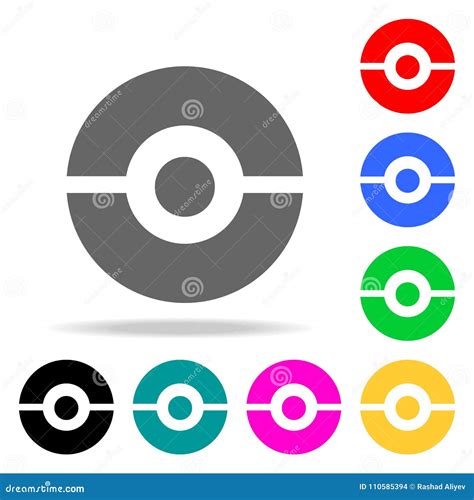 Pokeball Icon Pokemon Container Elements In Multi Colored Icons For