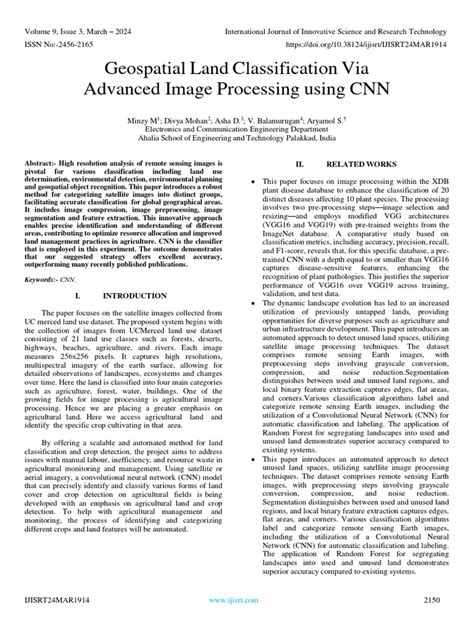 Geospatial Land Classification Via Advanced Image Processing Using CNN | PDF | Image ...