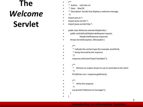 programming with java lecture 6 elements of a java servlet ppt download