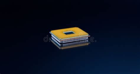 Pin Side Of Cpu Central Processing Unit Or Microchip Computer Isolated