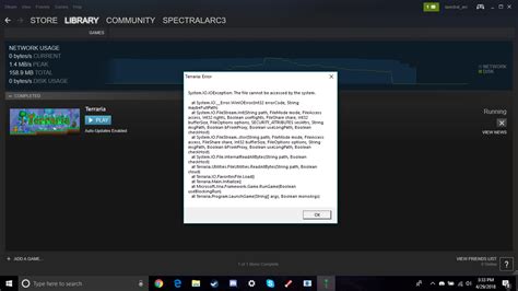 Pc Terraria Wont Start File Cannot Be Accessed By The System