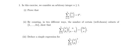 Solved In This Exercise We Consider An Arbitrary Integer