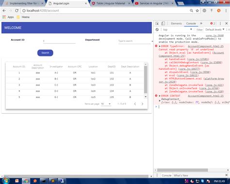 Implementing Filter For Table In Angular Based On Entered Values Stack Overflow