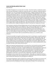 Key Insights From My Mock Interview Reflection Experience Course Hero