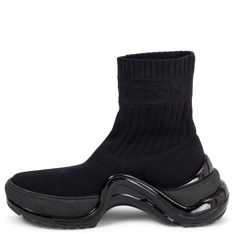 Louis Vuitton Black Stretch Textile Archlight Sock High Top Sneakers