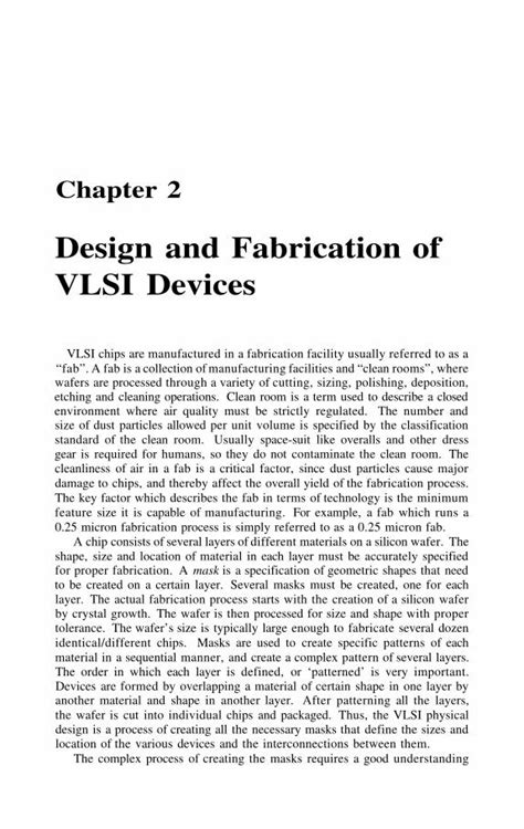 Pdf Design And Fabrication Of Vlsi Devices Dokumen Tips