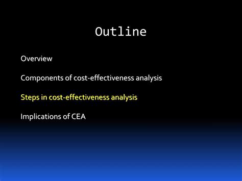 Ppt Cost Effectiveness Analysis Overview And Developing An Analysis