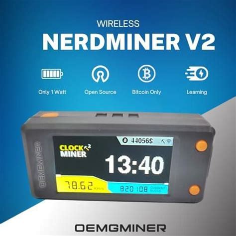 New Nerdminer V2 78kh S T Display S3 Bitcoin Solo Lottery Miner Win 6 25 Btc With Low Power