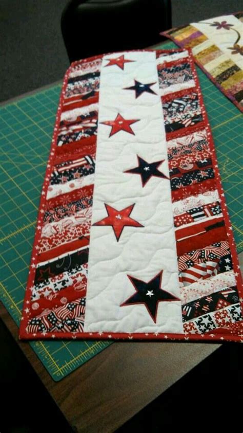 Pin By Sam Winfield On 4th Of July Quilted Table Runners Table Runner Pattern Holiday Table