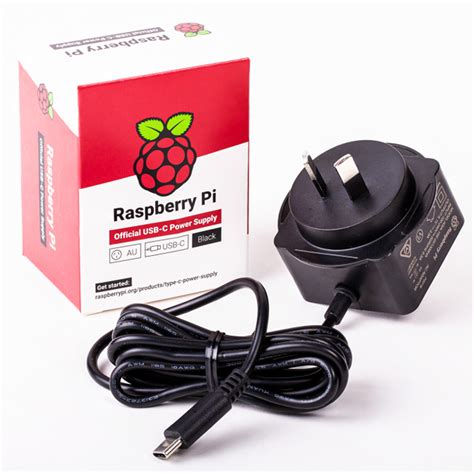 Buy The Raspberry Pi Official Black Au Plug Ac Adapter With Usb C