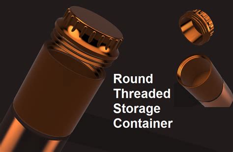 Round Threaded Storage Container By Mctech3d Download Free Stl Model