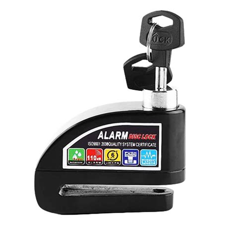 Black Alarm Disc Lock