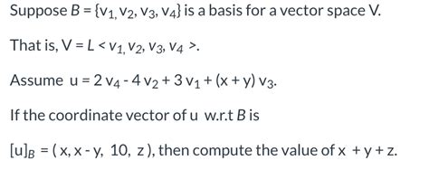 Solved Suppose B V V V V Is A Basis For A Vector Chegg