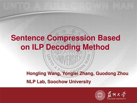 Ppt Sentence Compression Based On Ilp Decoding Method Powerpoint