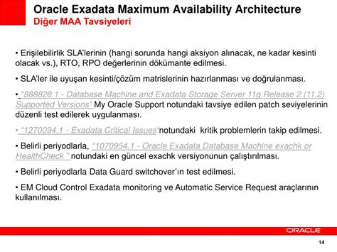 Ppt Oracle Exadata Maximum Availability Architecture Emre Baransel