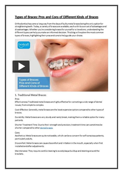 Types Of Braces Pros And Cons Of Different Kinds Of Braces