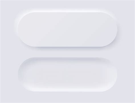 White Button Neumorphism Design Elements Vector Set Button And Element For Ui Web Design Or