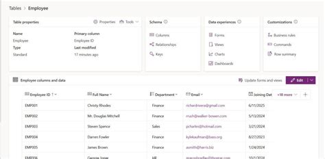create a dataverse table from excel csv in power apps