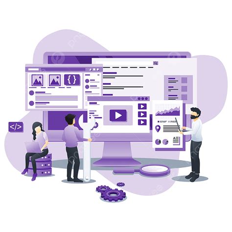 Flat Landing Page Vector Hd Png Images Modern Flat Design Concept Of