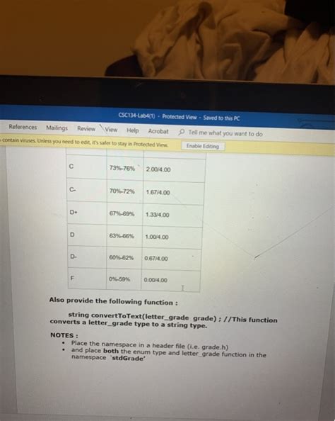 Solved Csc134 Lab41 Protected View Saved To This Pc