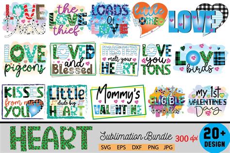 Heart Sublimation Bundle Bundle · Creative Fabrica