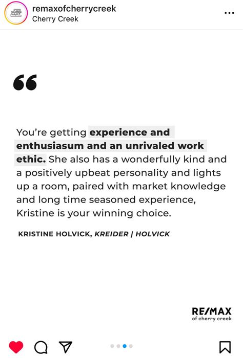 Kristine Holvick On Linkedin Remax Kreiderholvick Clientreview Lovewhatido