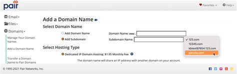 Setting Up Subdomains Knowledge Base Pair Networks