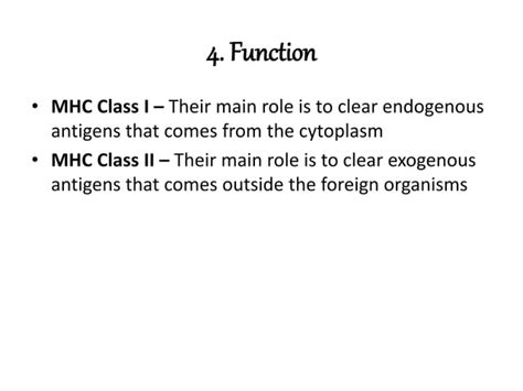 Different Between Mhc Class1 And Mhc Class2 Pptx Genetics Science