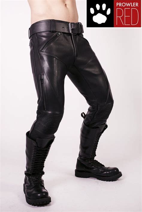 Prowler Red Genuine Leather Jeans Classic Biker Fetish Style Motorcycle