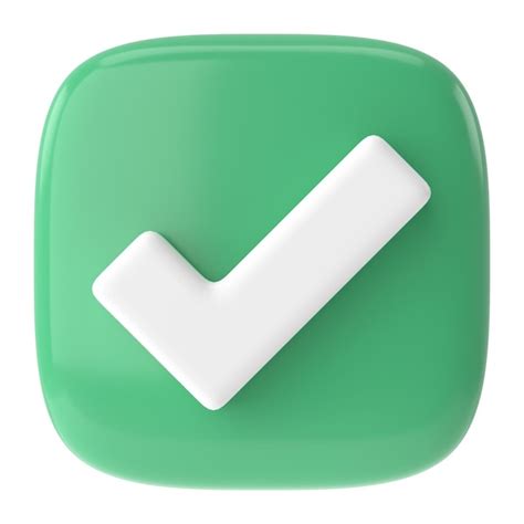 Premium Photo Checkbox Check Mark 3d Illustration