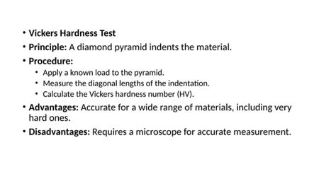Destructive Testing Hardness Testing Pptx