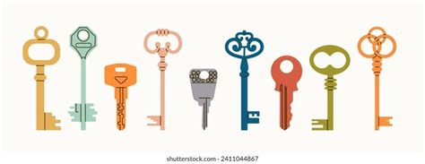 Keys Vector Set Isolated On White Stock Vector Royalty Free 2411044867 Shutterstock