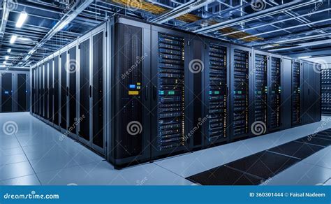 Modern Data Center Server Room Technology Network Infrastructure Web