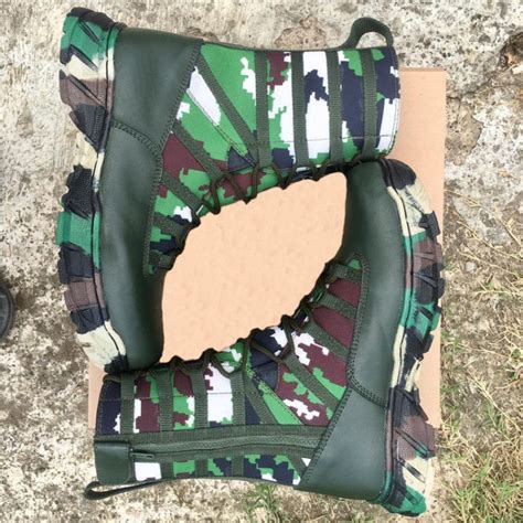 Sepatu Pdl Ninja Loreng Raider Bahan Kulit Sapi Sepatu Pdl Dinas Lapangan Tni Polri Security